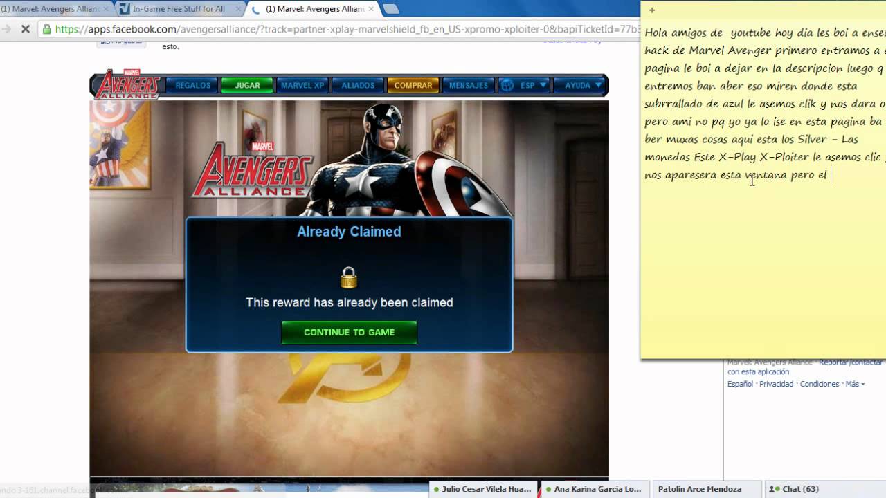 Hack de Avenger-Marvel Sin Programa - YouTube