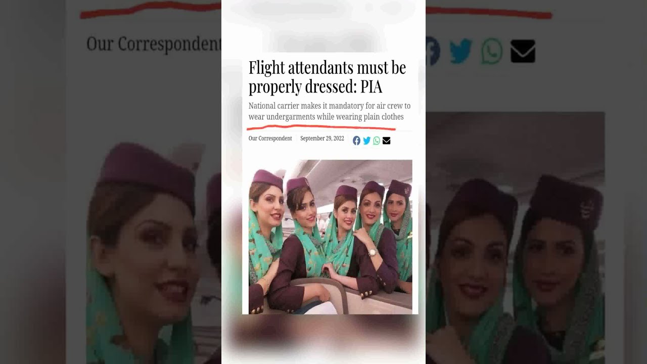 Dress properly wear undergarments, PIA tells cabin crew - YouTube