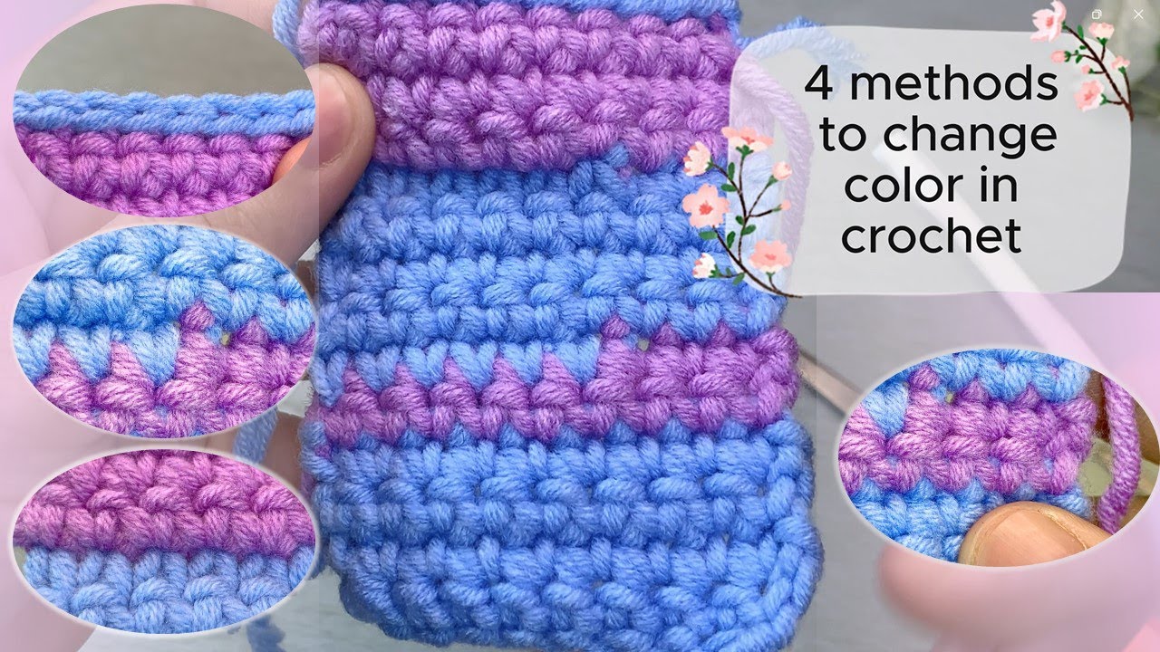 How to change yarn color simply and easily - Part 5: How to crochet for ...