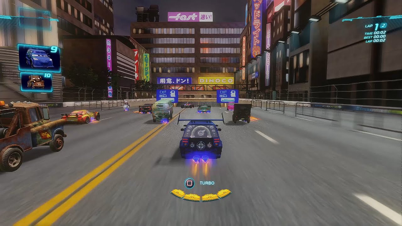 Cars 2 The Video Game | DJ - Race Mode | Vista Run 2 Laps - YouTube