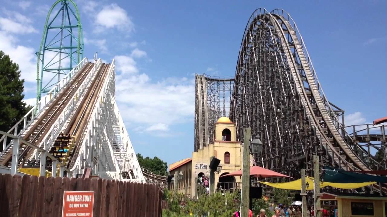 El Toro first drops (Six Flags Great Adventure) - YouTube