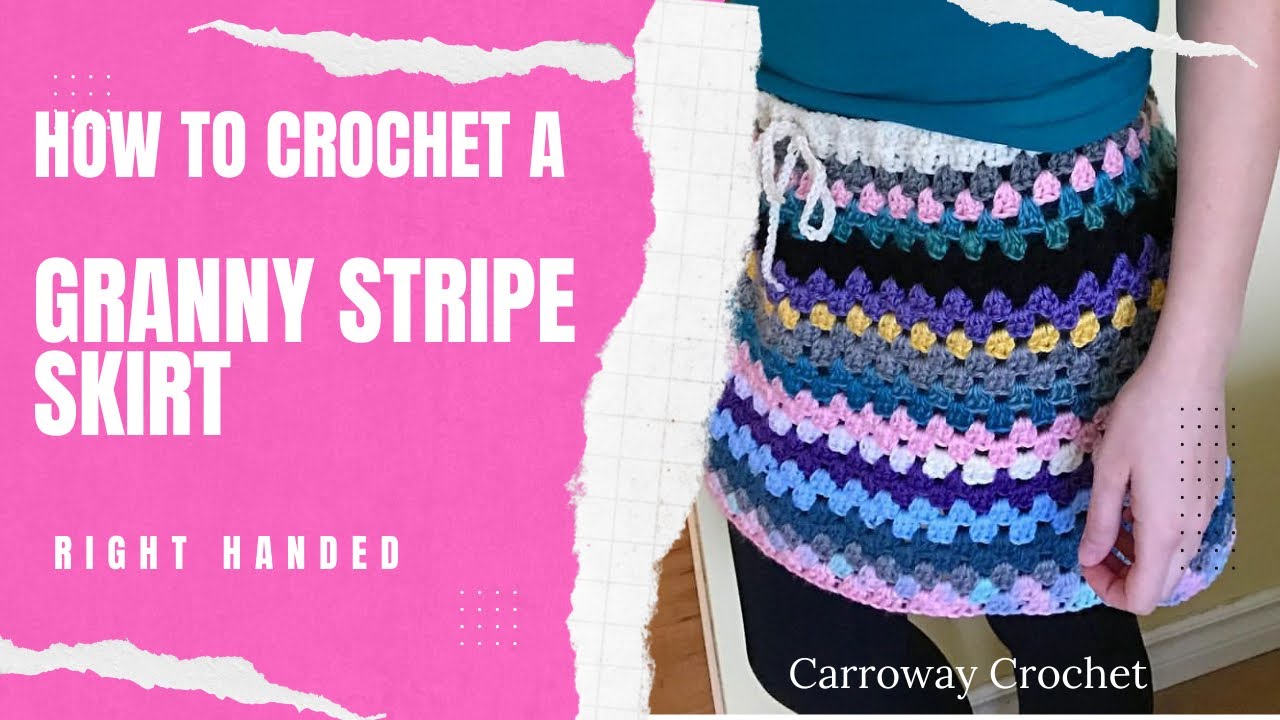 Easy Crochet Skirt tutorial - YouTube