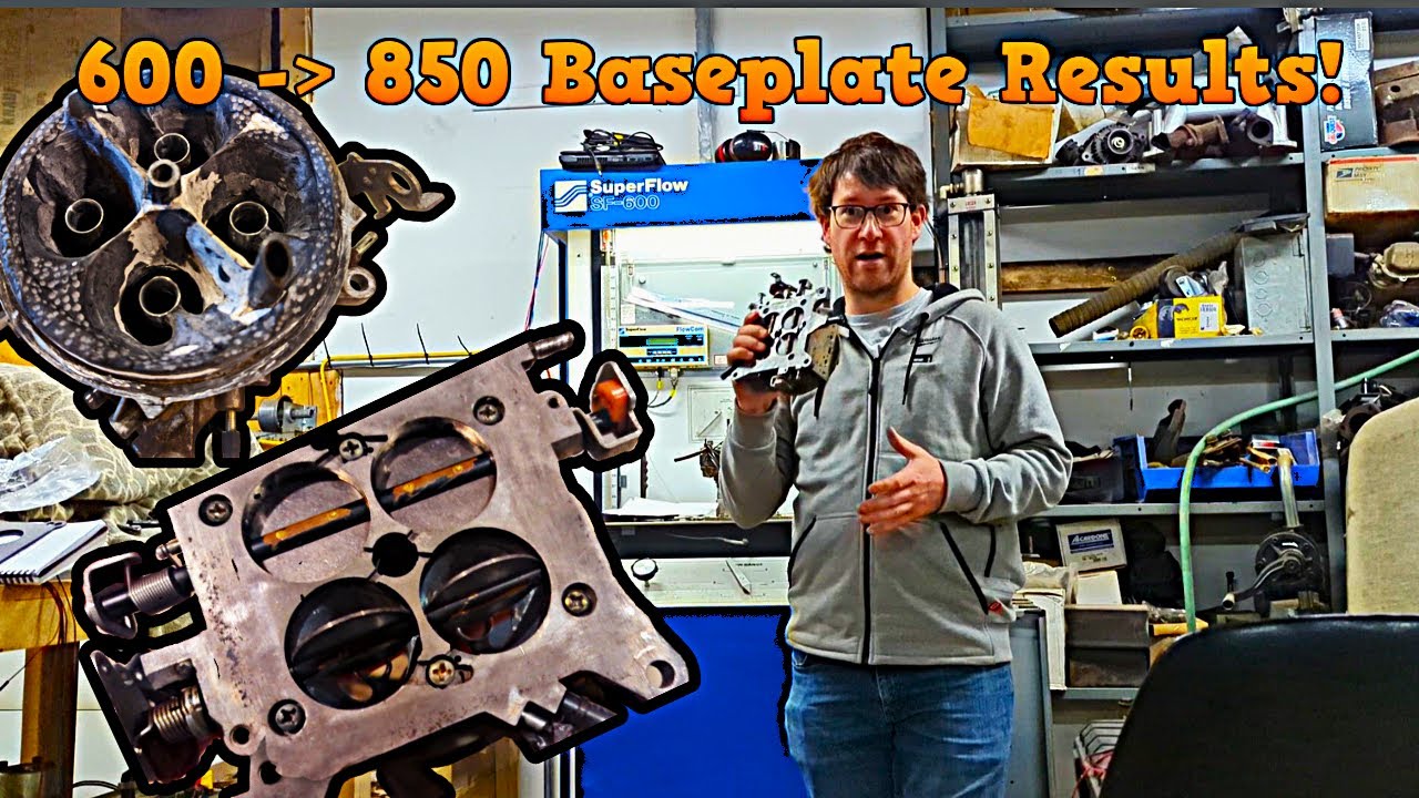 Modified Holley 600 | 850 Baseplate | Carburetor Flow Bench - YouTube