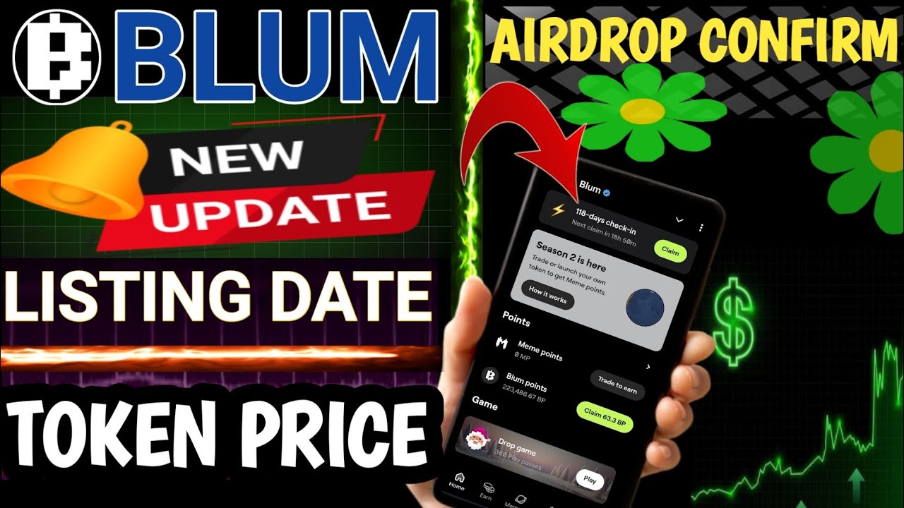 Blum Confirm Listing Date || Blum Token New price || Blum coin New ...