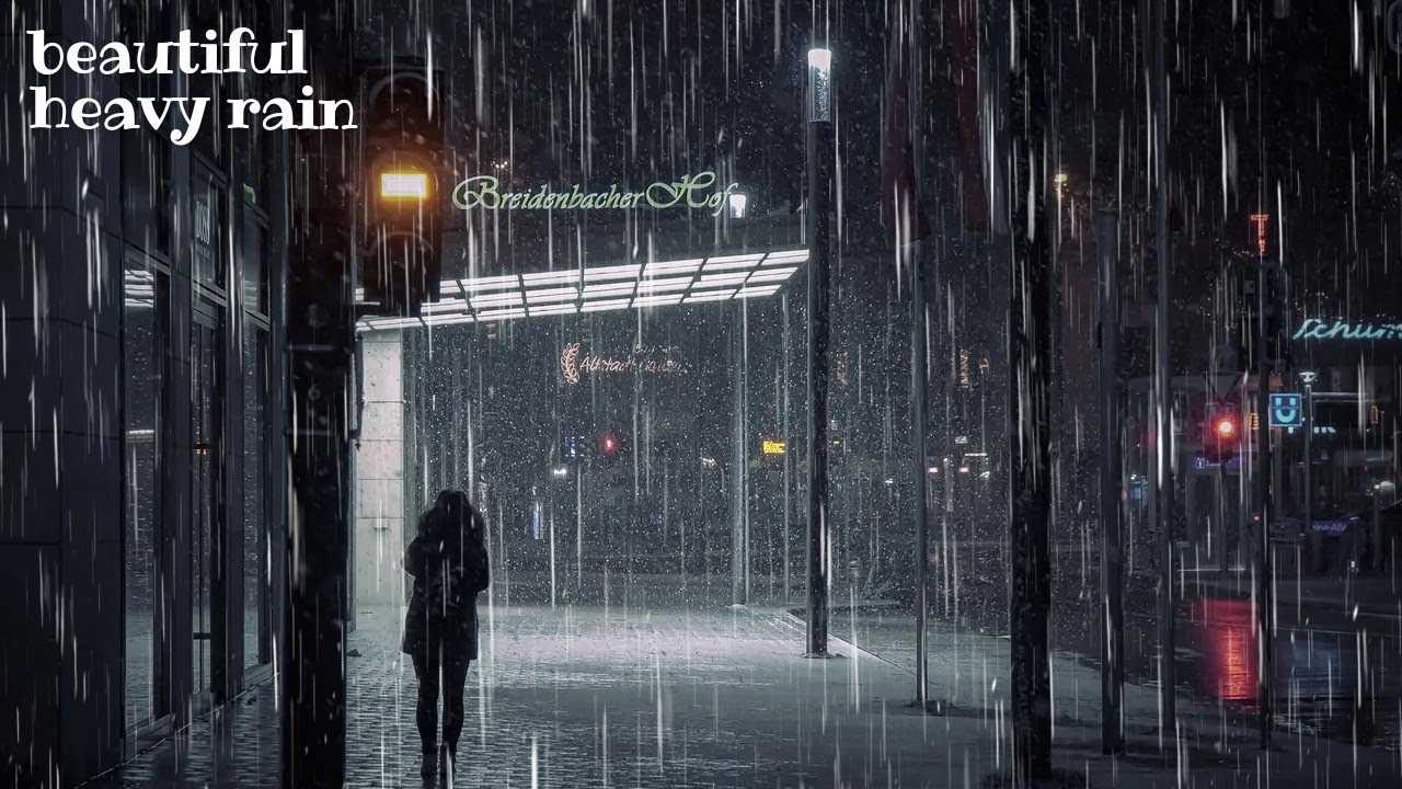BEAUTIFUL NIGHT RAIN LIGHTNING SENDS MY STEPS | RAIN SOUNDS TO SLEEP ...