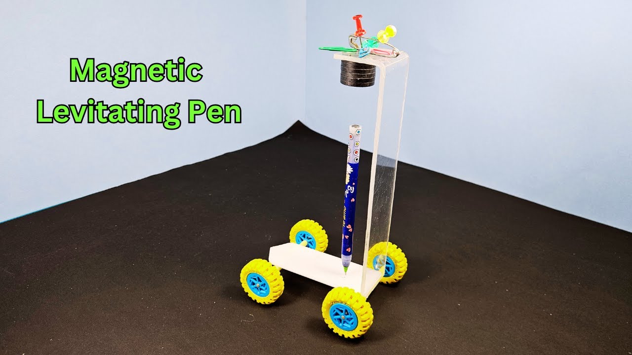 How to make Magnetic Levitating Pen for Science Project || How to make ...