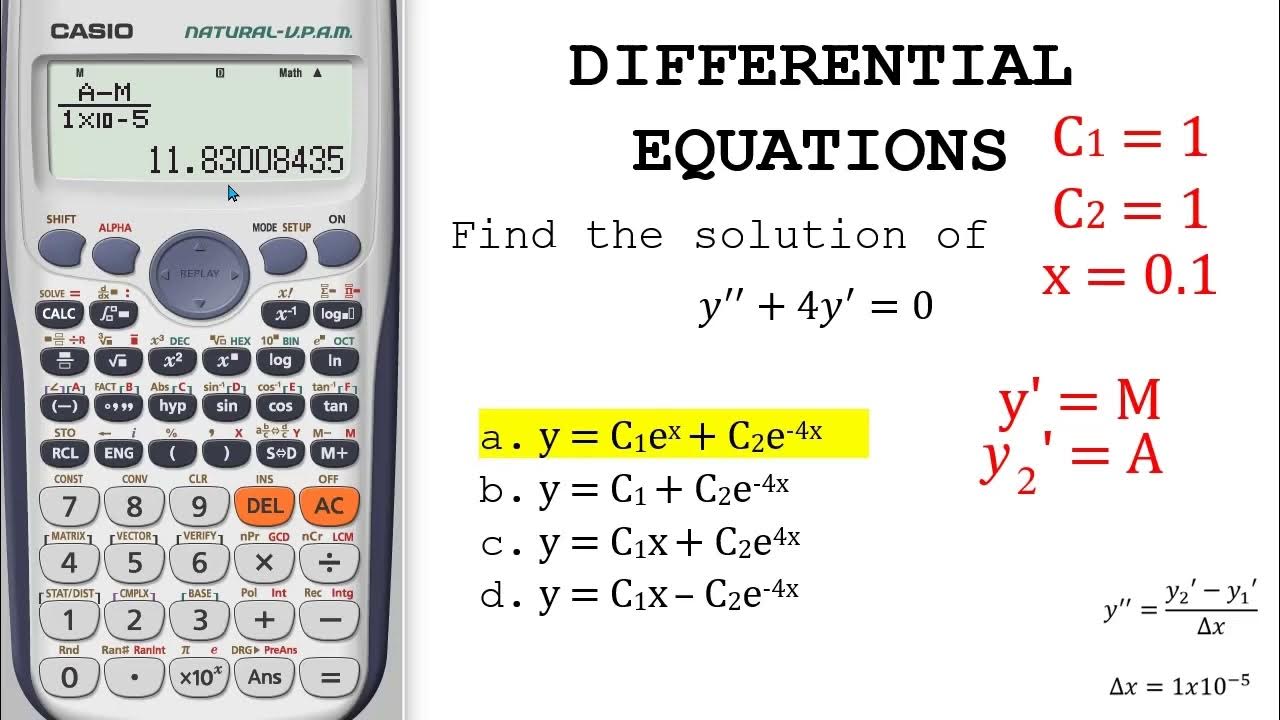 [CalcYou] Solving Differential Equations Using Calculator Example 4 ...