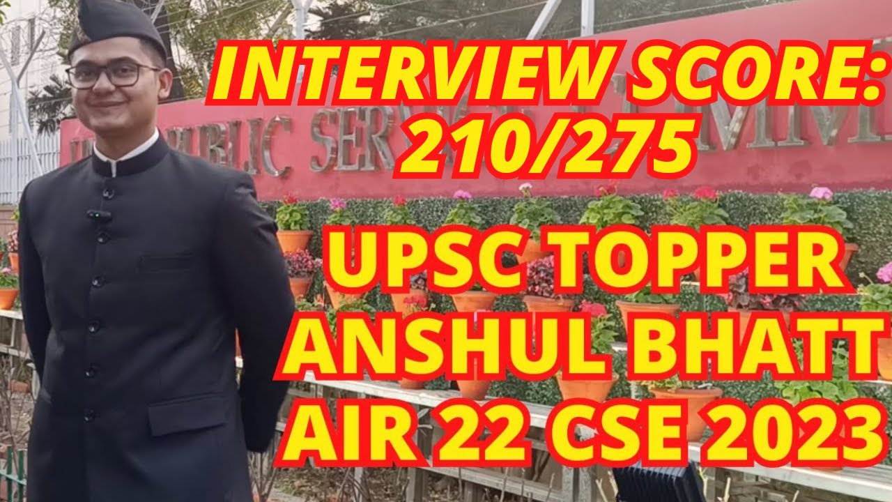 UPSC Topper Anshul Bhatt AIR 22 CSE 2023 Live from UPSC Bhavan🔥🔥 ...
