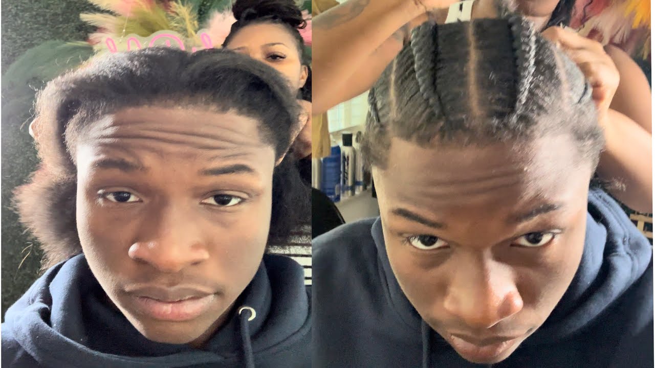 Cornrows Braids For My First Ever Homecoming - YouTube