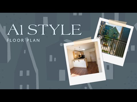 City Row | A1 Floor Plan | Studio 1 Bathroom | Apartment Shown 614-212 ...