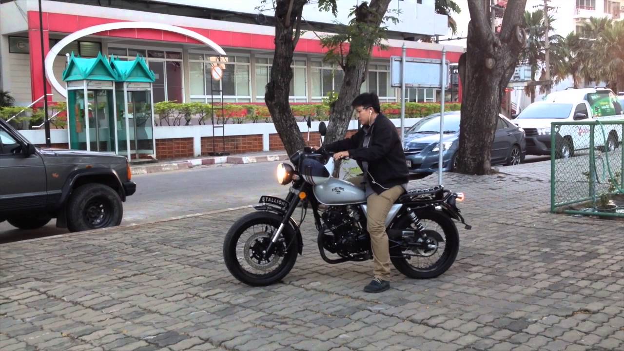 Engine sound of Stallions Centaur 150 Cafe Racer - YouTube
