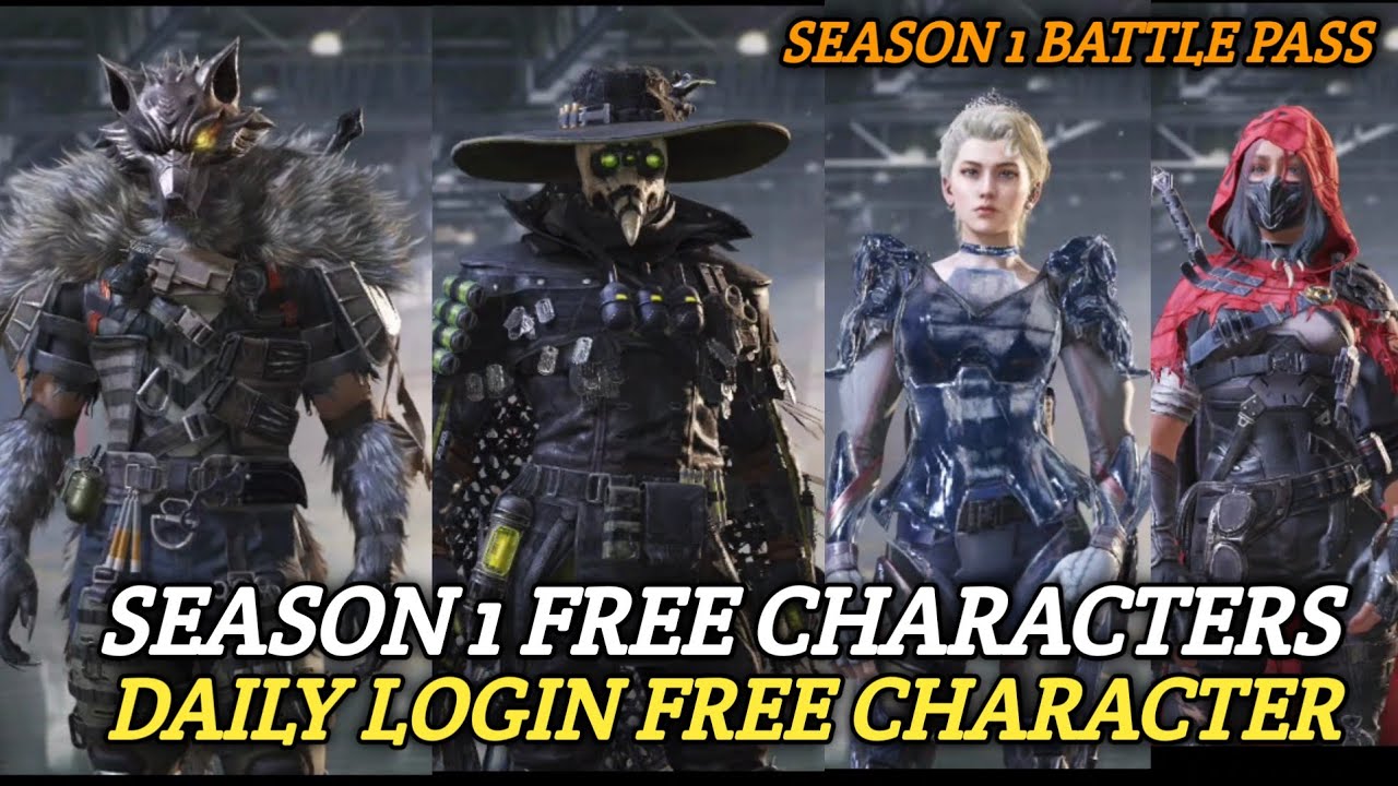 Season 1 2024 Daily login Character | Season 1 2024 All FREE & Paid ...