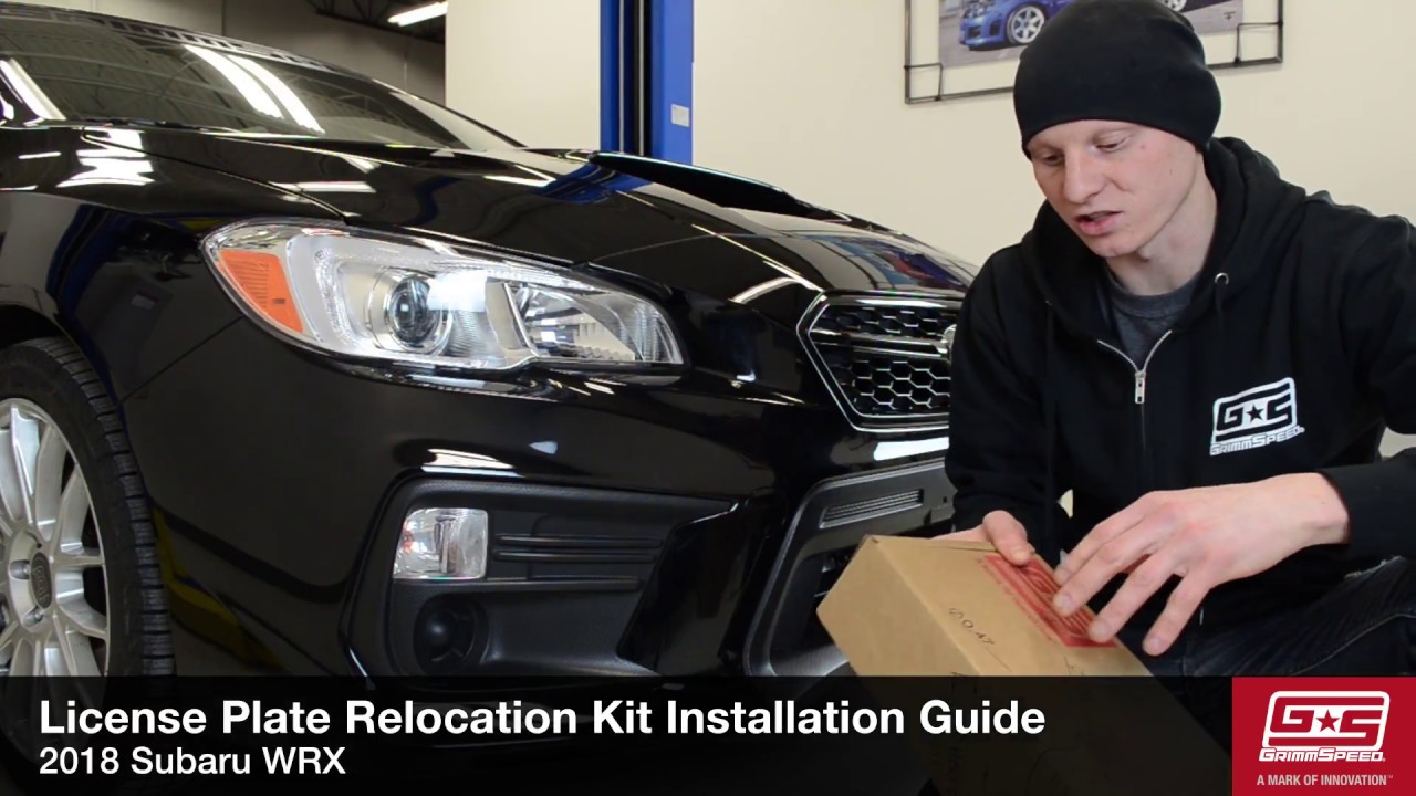 GrimmSpeed License Plate Relocation Kit Install - YouTube