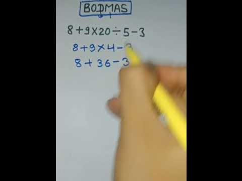 BODMAS | bodmas rule | Maths Trick | बोडमास का नियम | Simplification ...