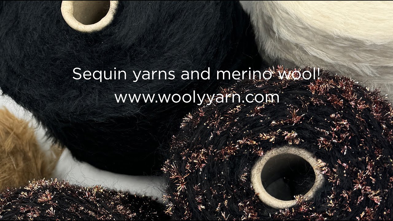 Sequin yarns and merino wool - YouTube