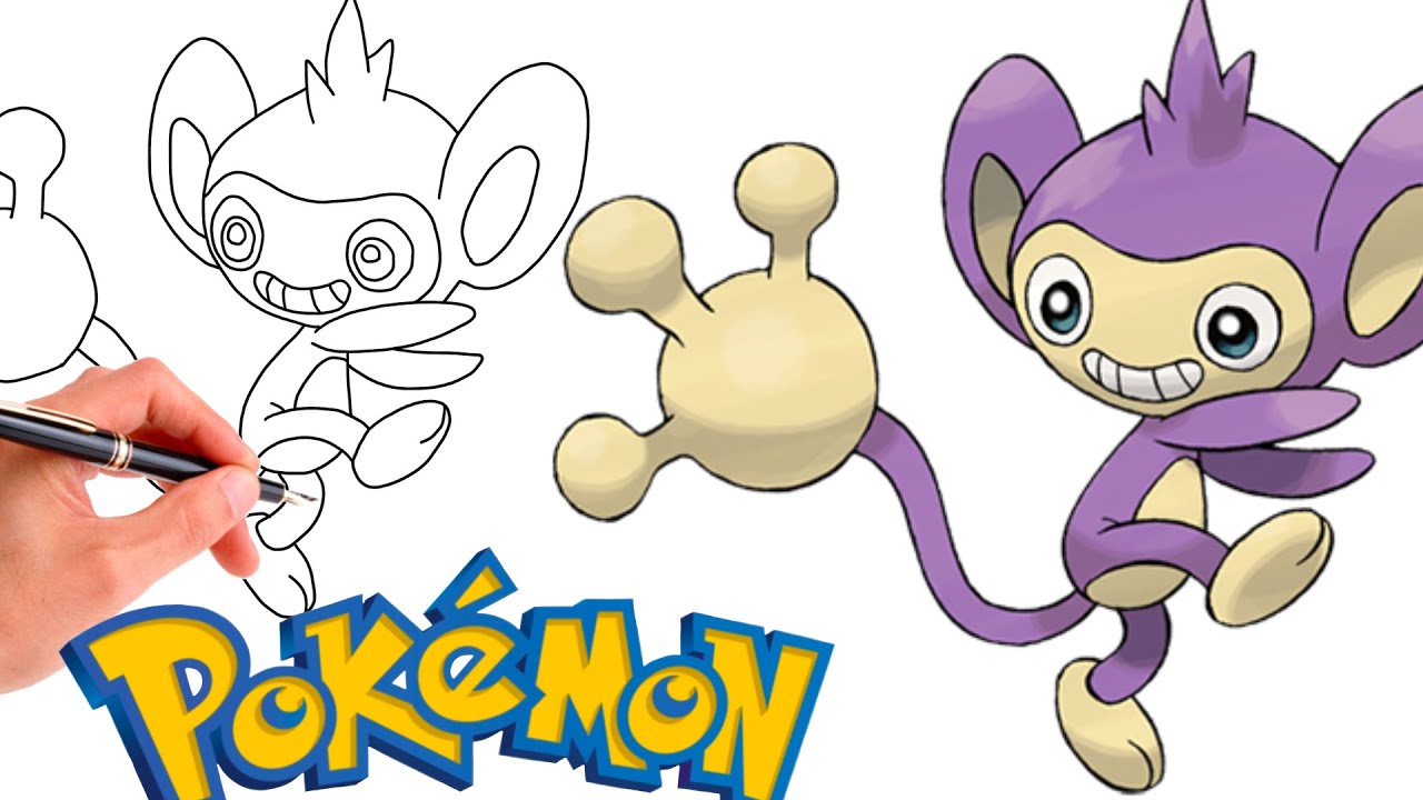How To Draw AIPOM POKEMON #190 | Generation 2 - YouTube