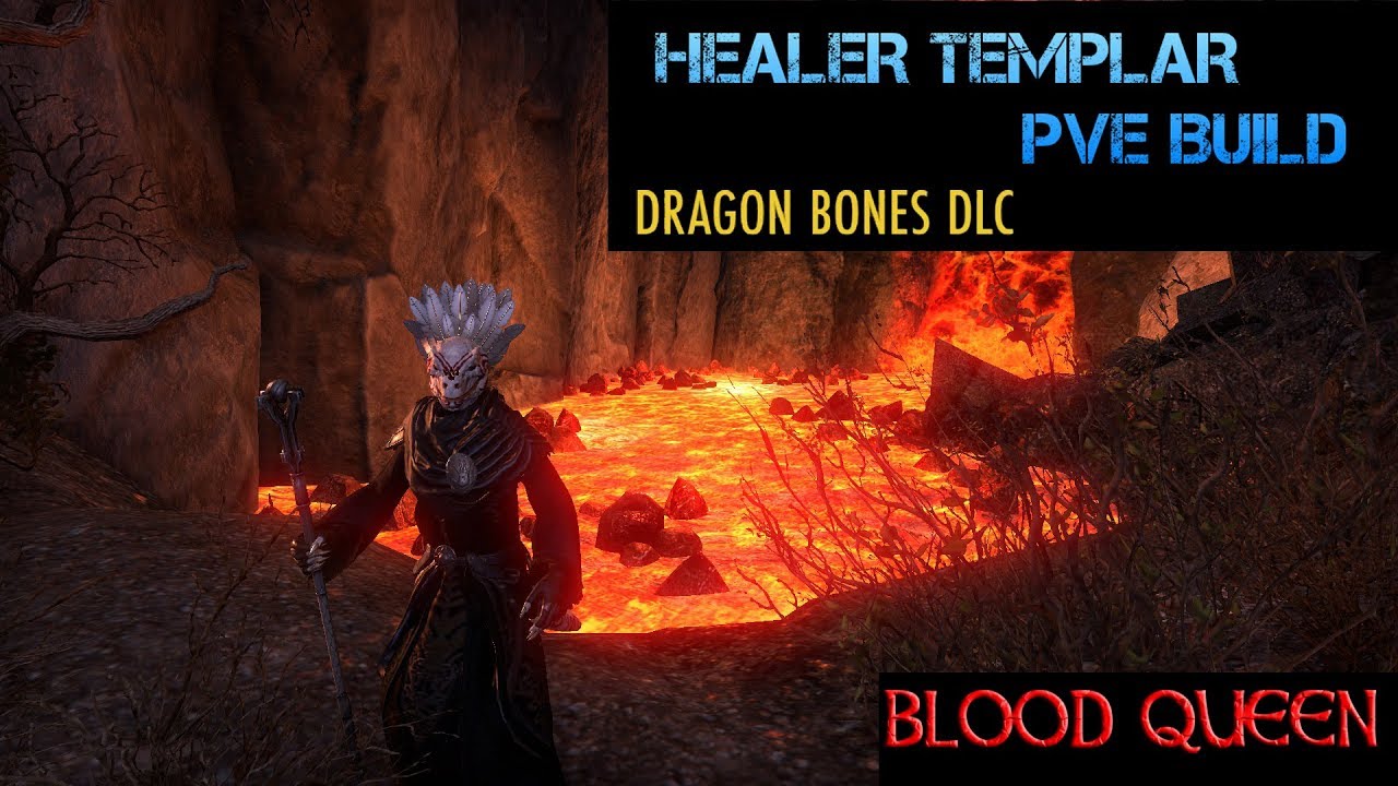 ESO Healer Templar PvE Build Dragon Bones - YouTube