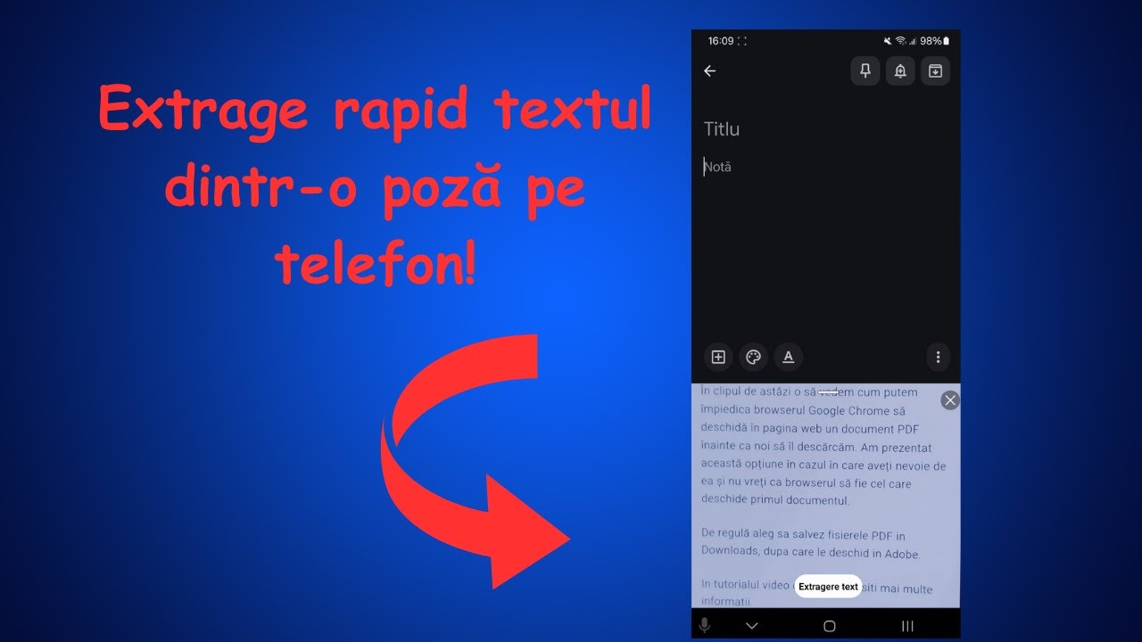Extragere rapida text din poze pe Android - YouTube