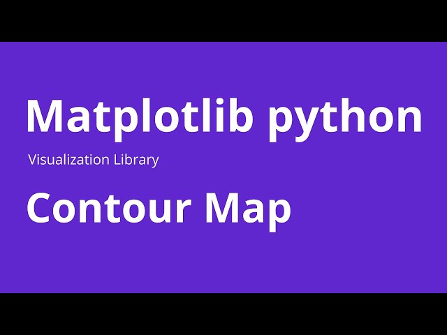 How To Draw Contour Plot Python 8048