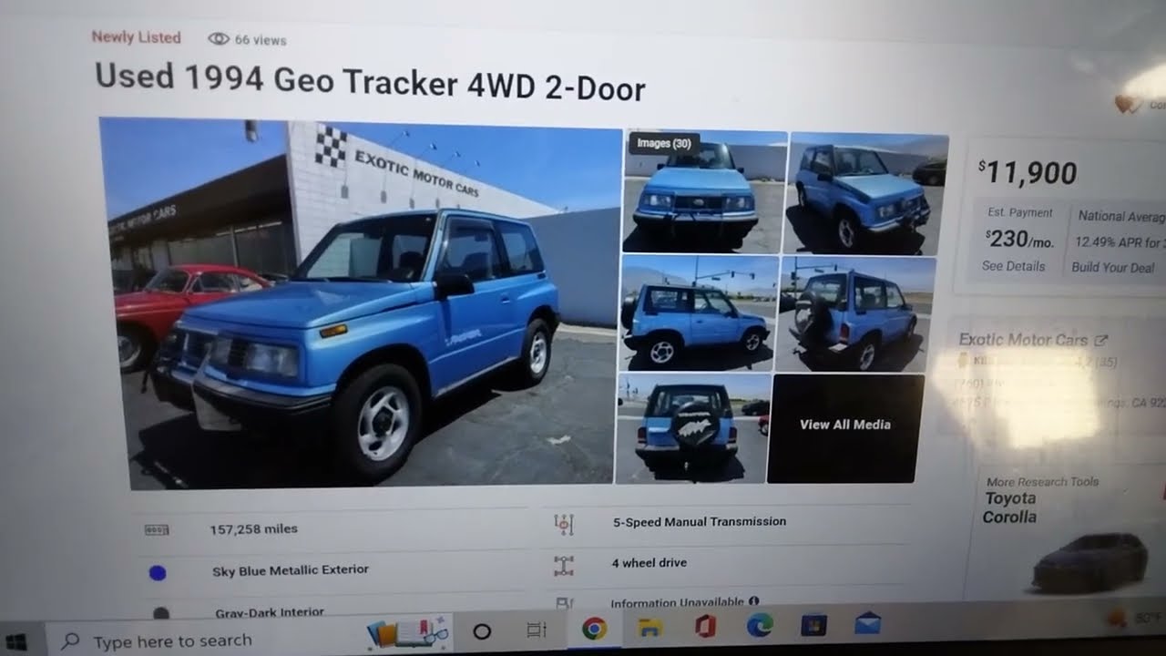 Geo Tracker for sale Market watch prices Coal Miners help push tourists ...