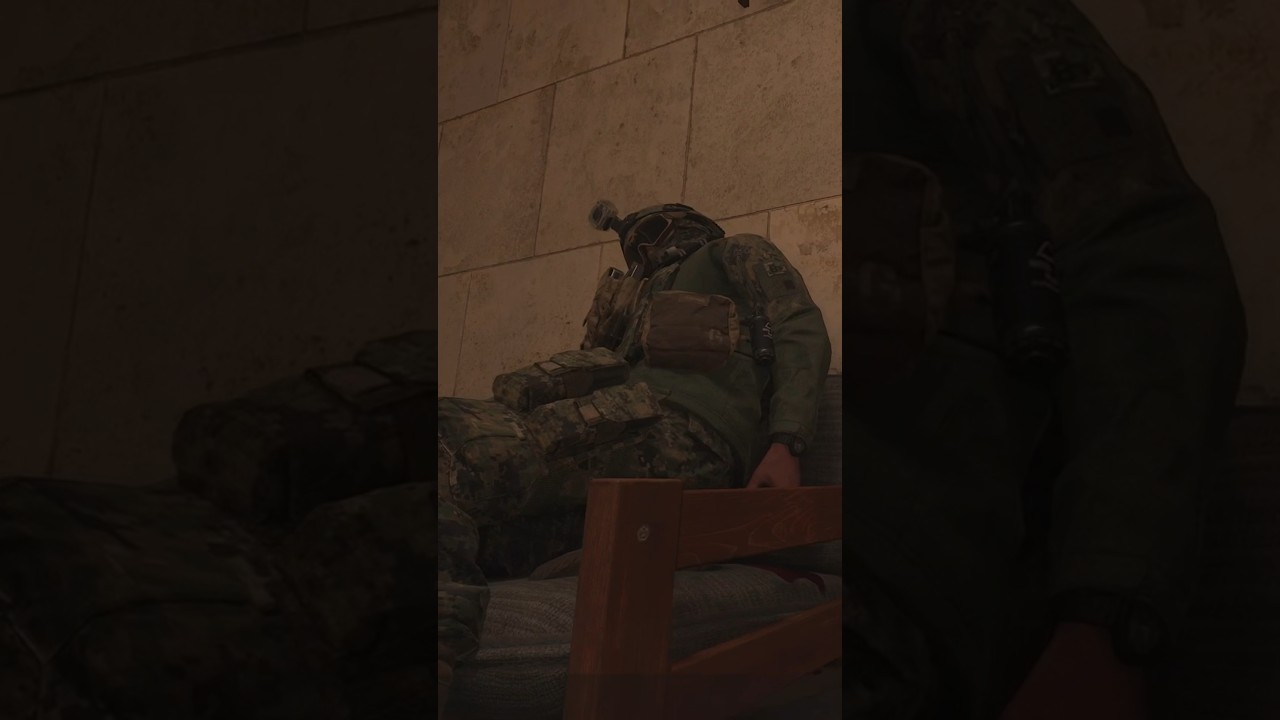 Cod mw2 man sleeping in chair - YouTube