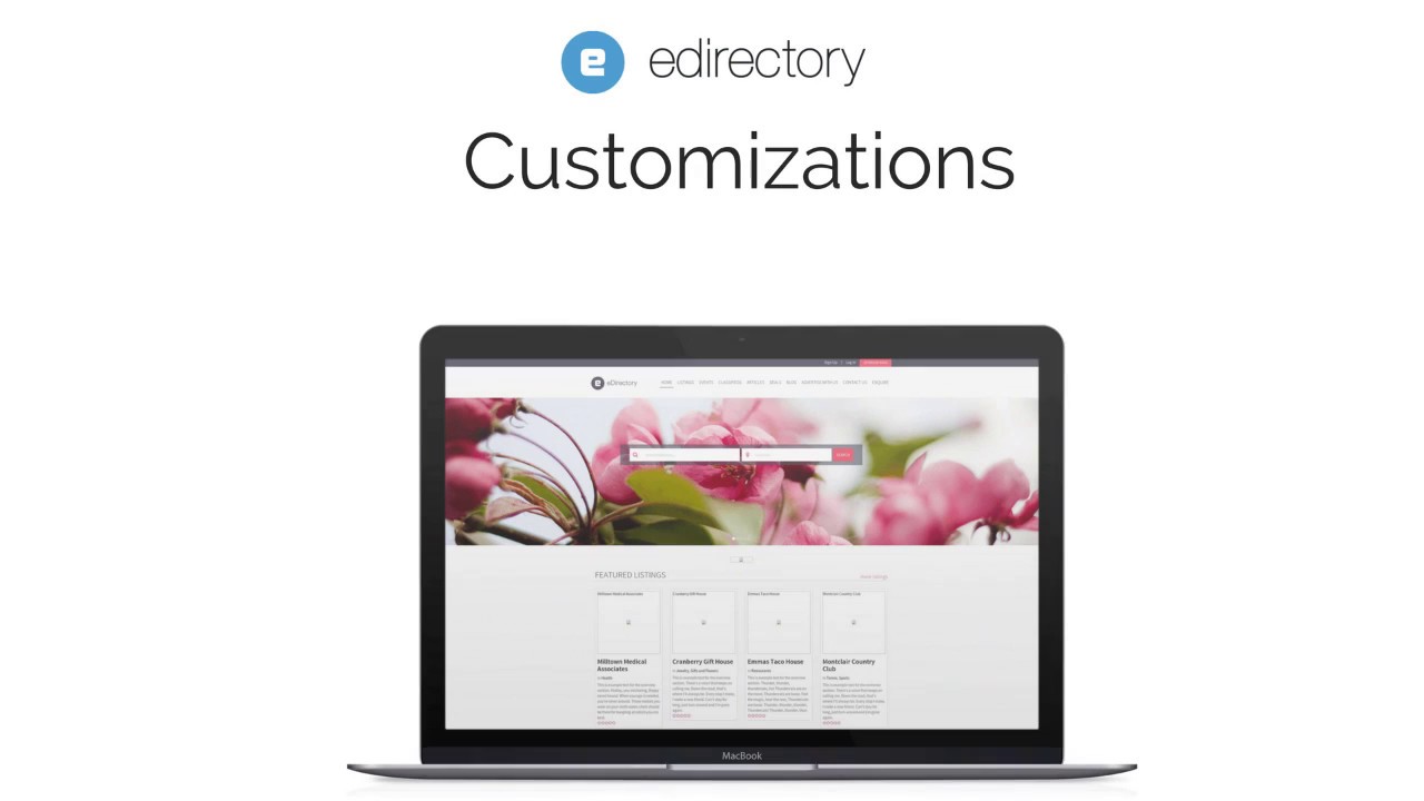 Customizations - eDirectory.com - YouTube