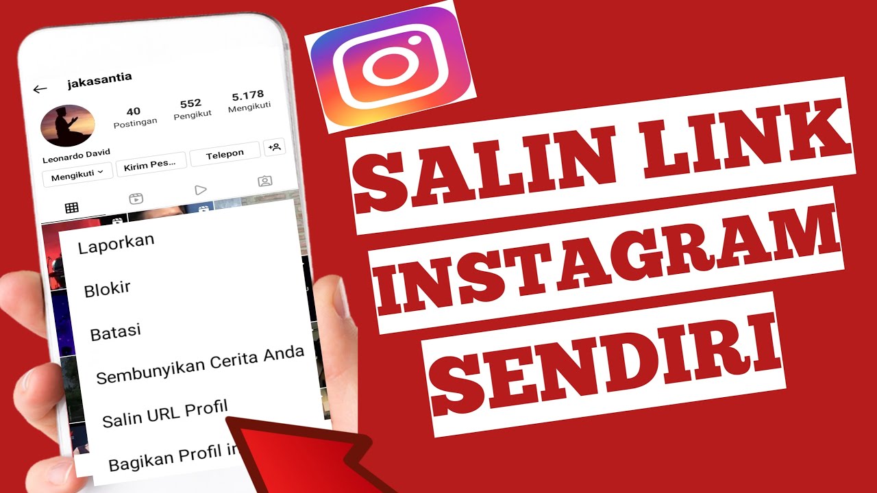 cara salin link instagram kita | Salin URL Profil Instagram - YouTube