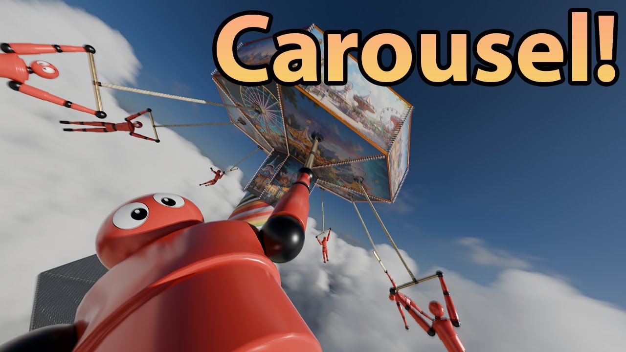 The ride on the carousel, Blender animation, RBDLAB addon, ragdoll and ...