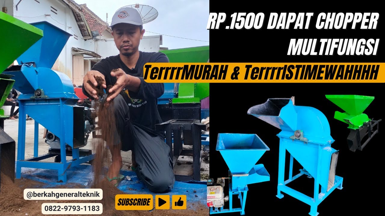 Compare Chopper Type WB 1 dengan Type WB2 untuk giling KoHe - YouTube