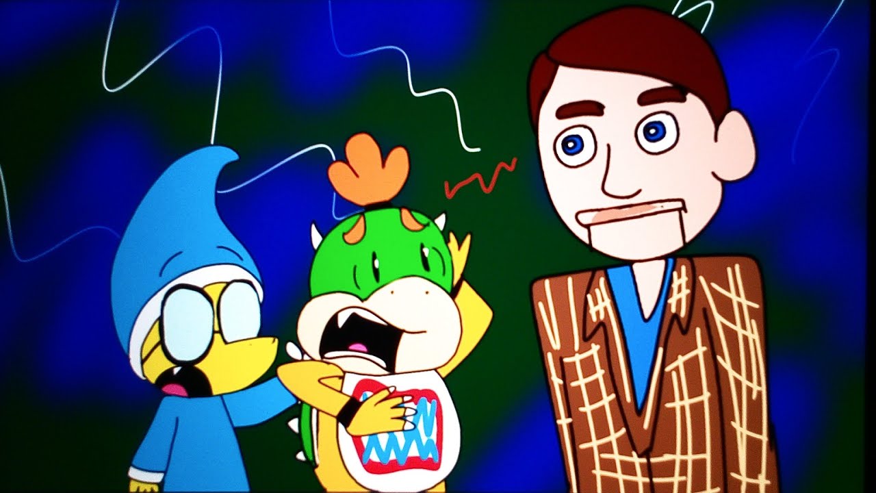 Bowser Jr running away from Ken puppet Collab - YouTube