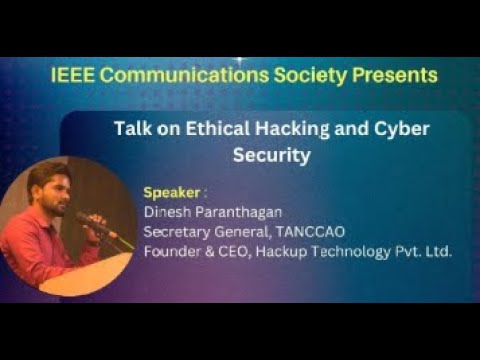 Ethical Hacking and Cyber security | Seminar | IEEE ComSoc VIT - YouTube