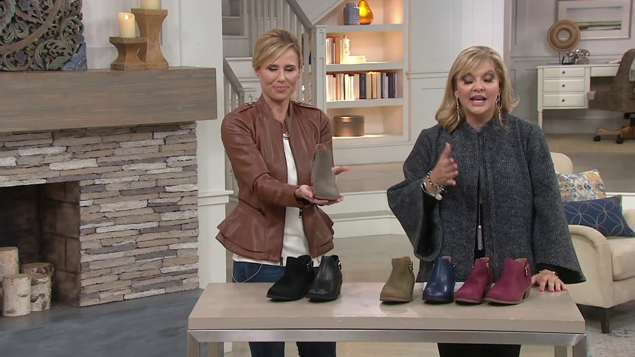 Vionic Suede Ankle Boots with Buckle - Millie on QVC - YouTube