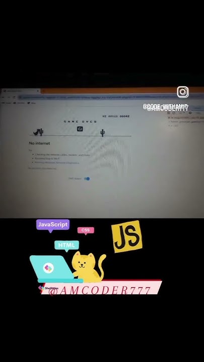 Dino Game Hack 🎯🎮 🦖🦕 Javascript Html Python Shorts Java Css Html Dsa Youtube