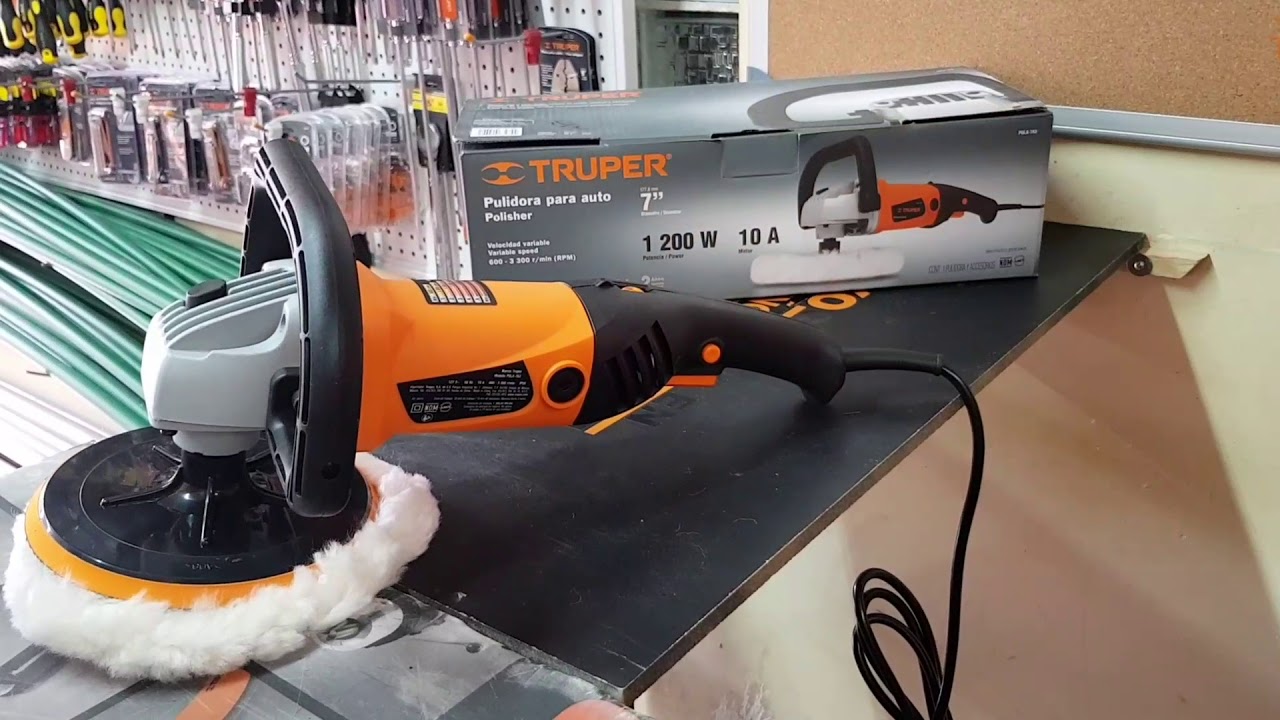 Pulidora para auto 7" profesional Truper 1,200 watts - YouTube