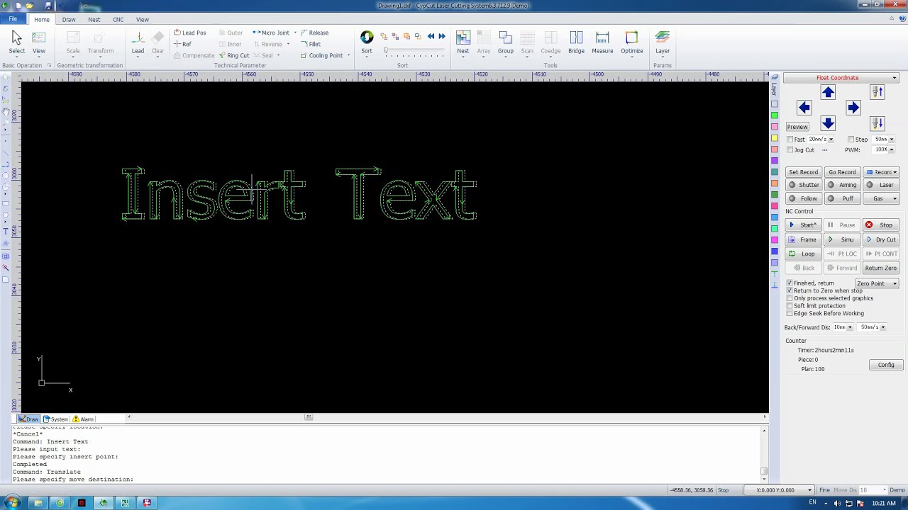 CYP CUT LASER CUTTING SYSTEM _ PHẦN 6 - MENU DRAW + RELEASE+COOLING ...