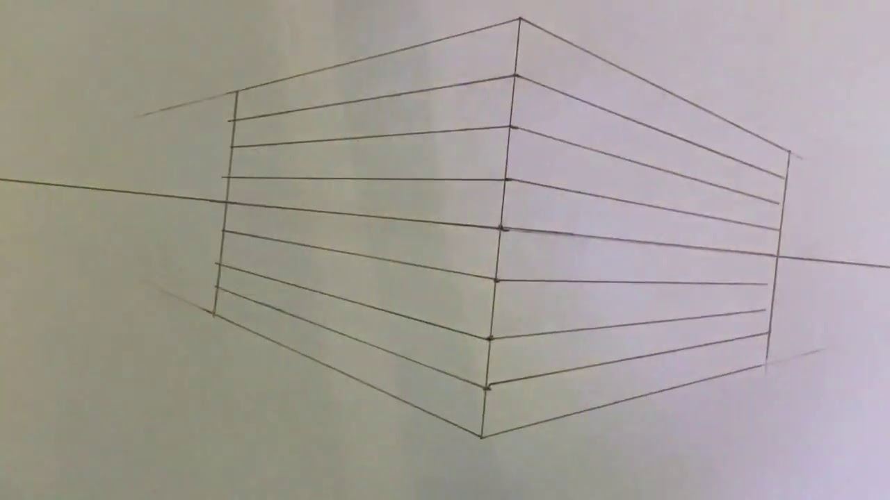 How to draw texture lines in 2-Point Perspective - YouTube
