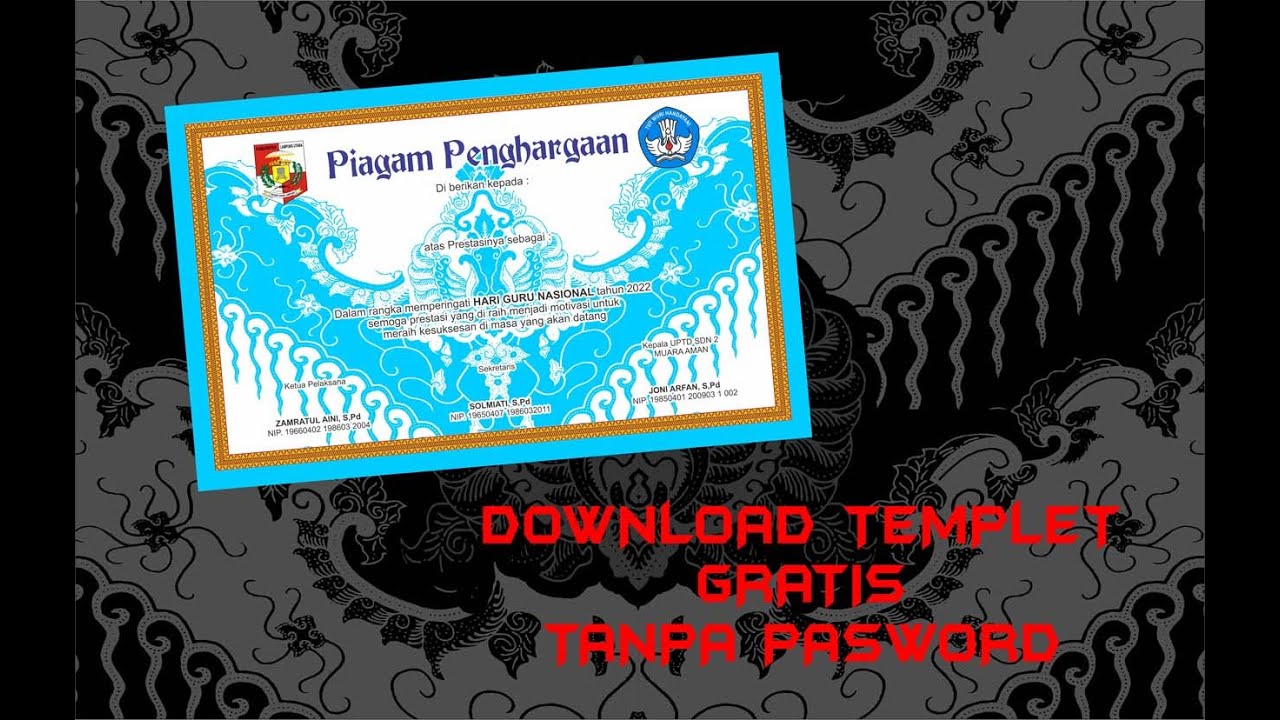 Desain Piagam Corel Draw - YouTube