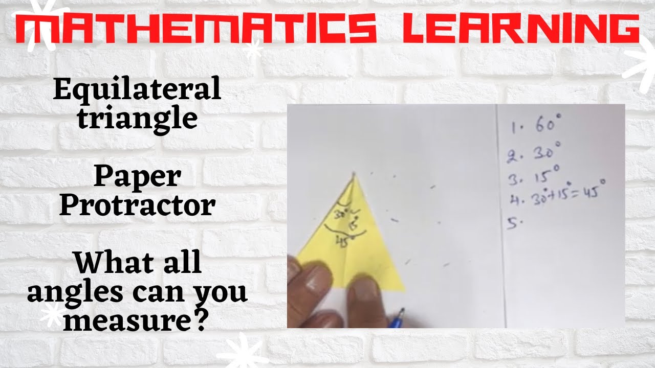 Paper Protractor | equilateral triangle |Elementary Mathematics - YouTube