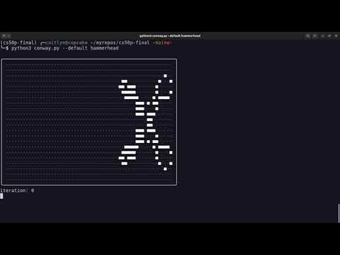 Harvard CS50P Final Project: Conway's Game - YouTube