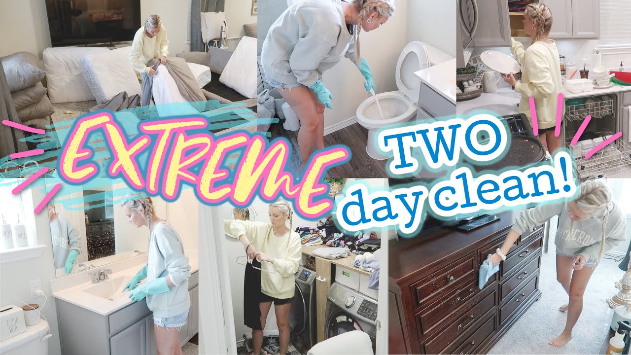 EXTREME TWO DAY CLEAN WITH ME//ULTIMATE CLEANING MOTIVATION//SIMPLY ...