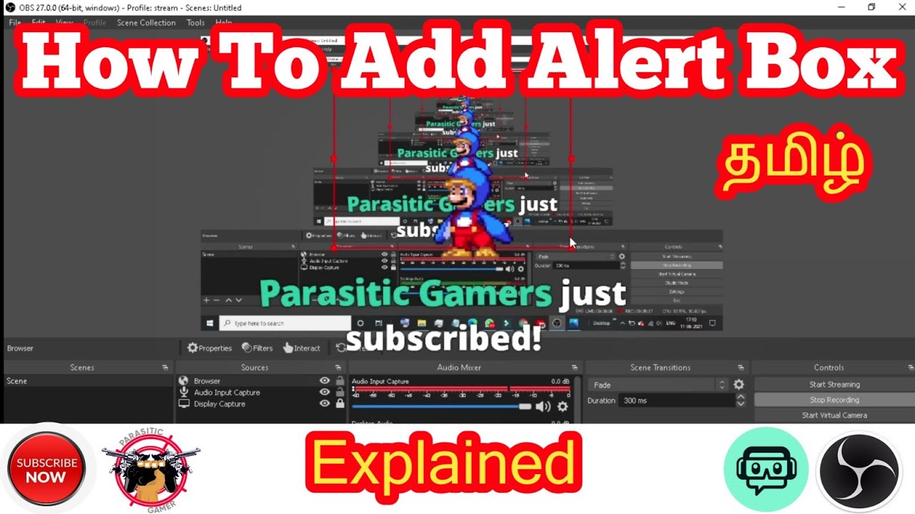 How To Add Alert Box In Obs Tamil Parasitic Gamers YouTube How To Add Alert Box In Obs Tamil Parasitic Gamers YouTube