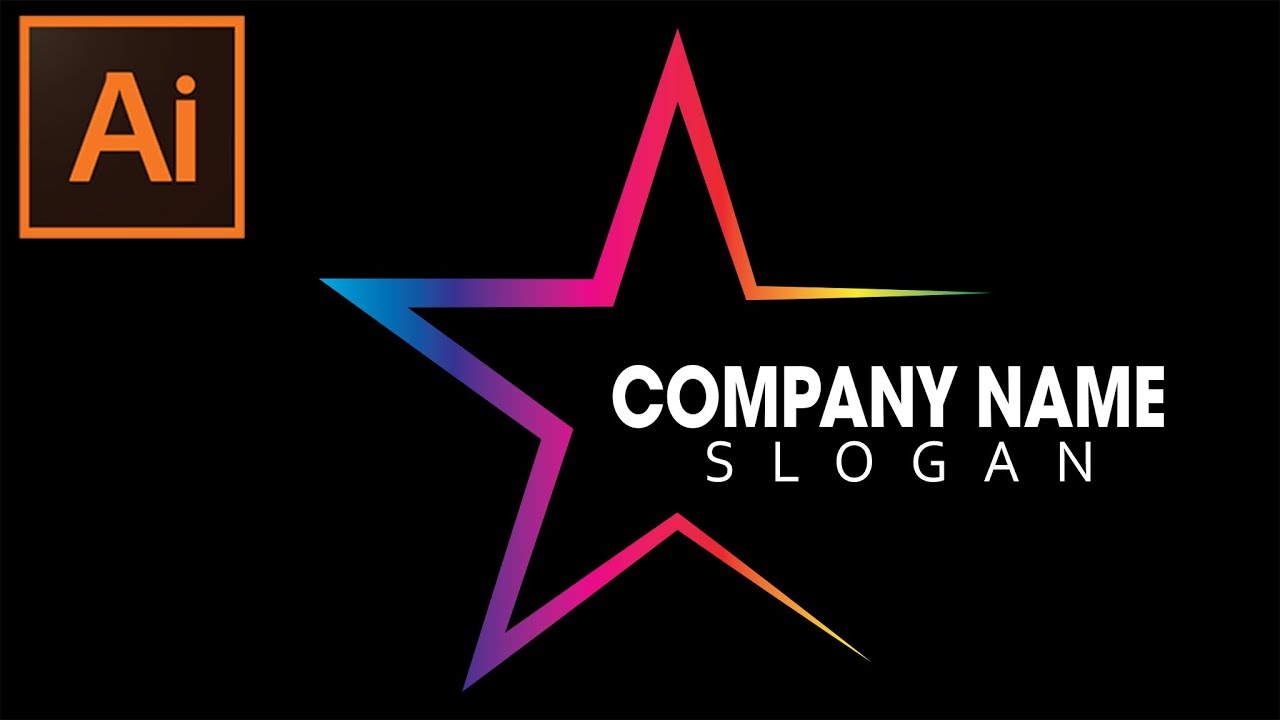 How to design a logo | How to Create Star Logo - Adobe Illustrator ...