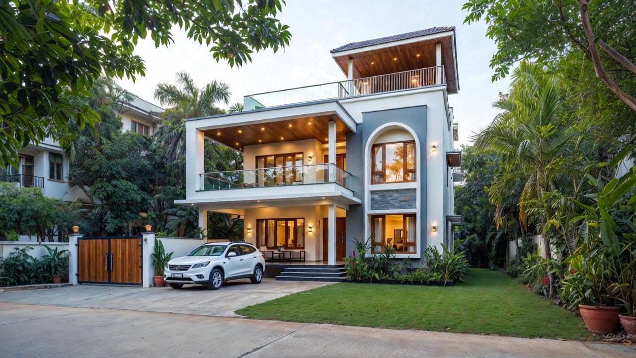Luxury Indian 30×40 Villa Design | Elevation, Hall, Kitchen, Bedroom ...