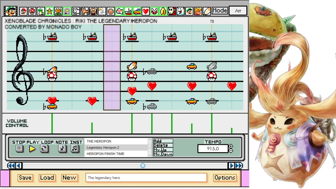 Xenoblade Chronicles : Riki the Legendary Heropon - Super Mario Paint ...