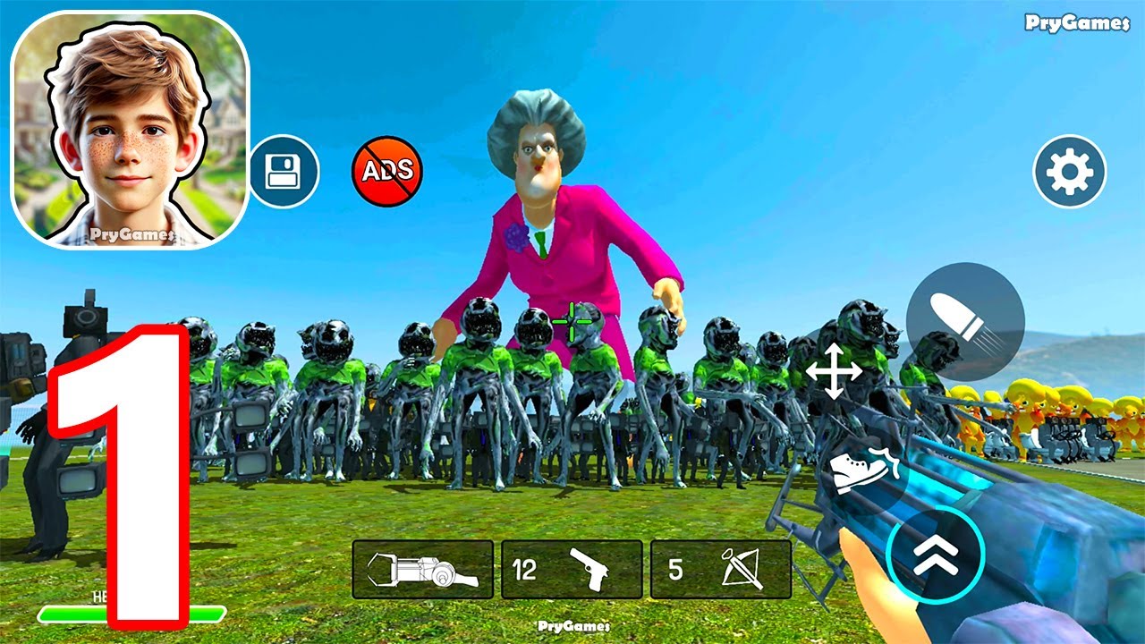 SCHOOLBOY: Teacher Bot - Gameplay Walkthrough Part 1 Sandbox Shooter ...