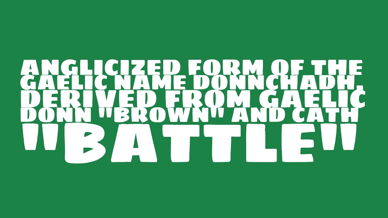 What is the origin of the name Duncan? - YouTube