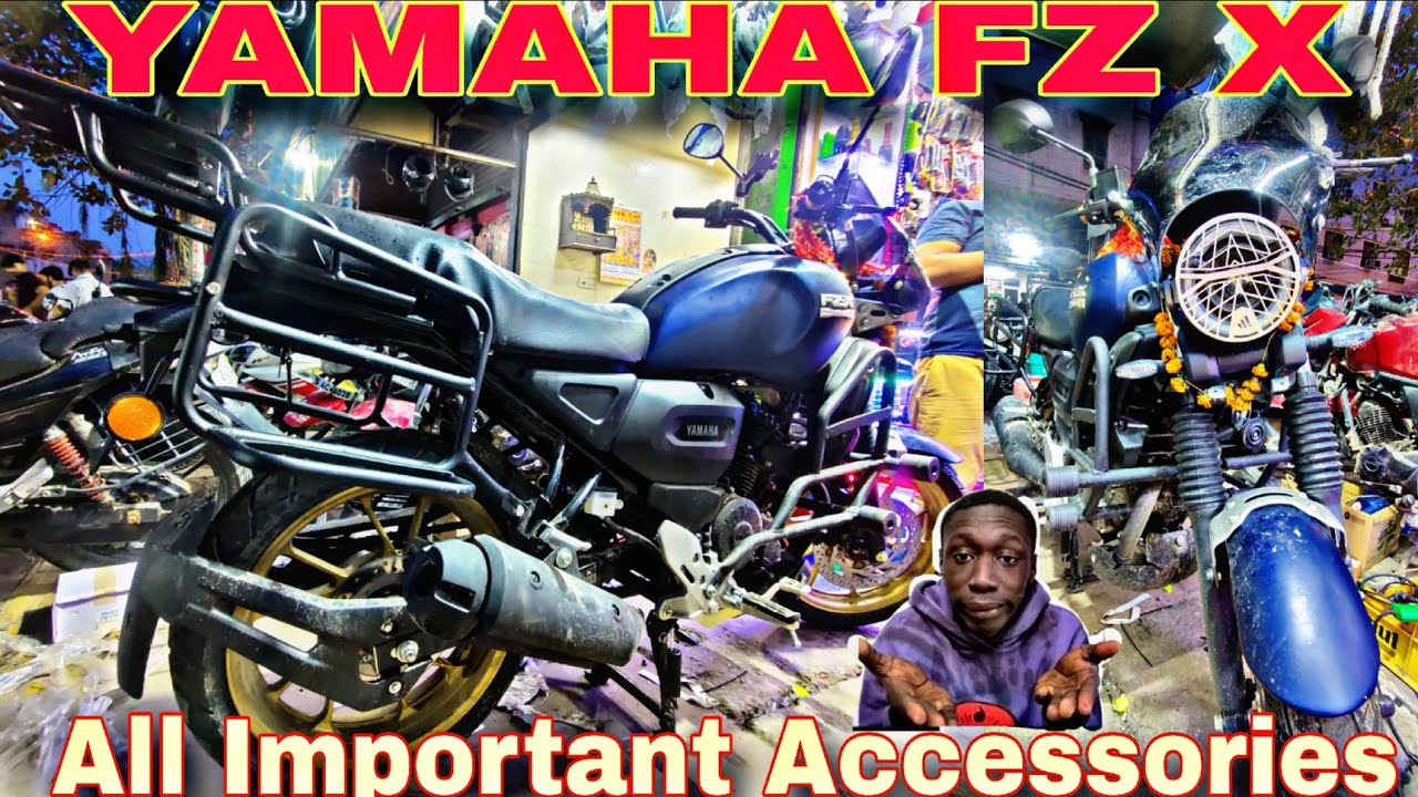 Yamaha FZ X | Full Modified | Crash Guard | Saddle Stay And Other ...