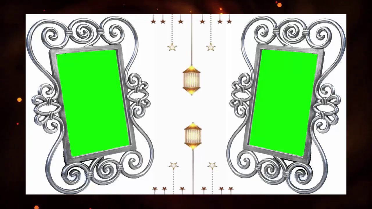 Two Green Screen Frame Background Video | Free Islamic Green Screen ...
