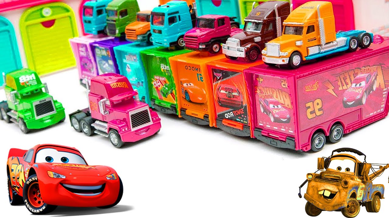 🔴Looking For Lighting McQueen, Rayo Mcqueen, Mater, Holly, Mack, Dinoco ...