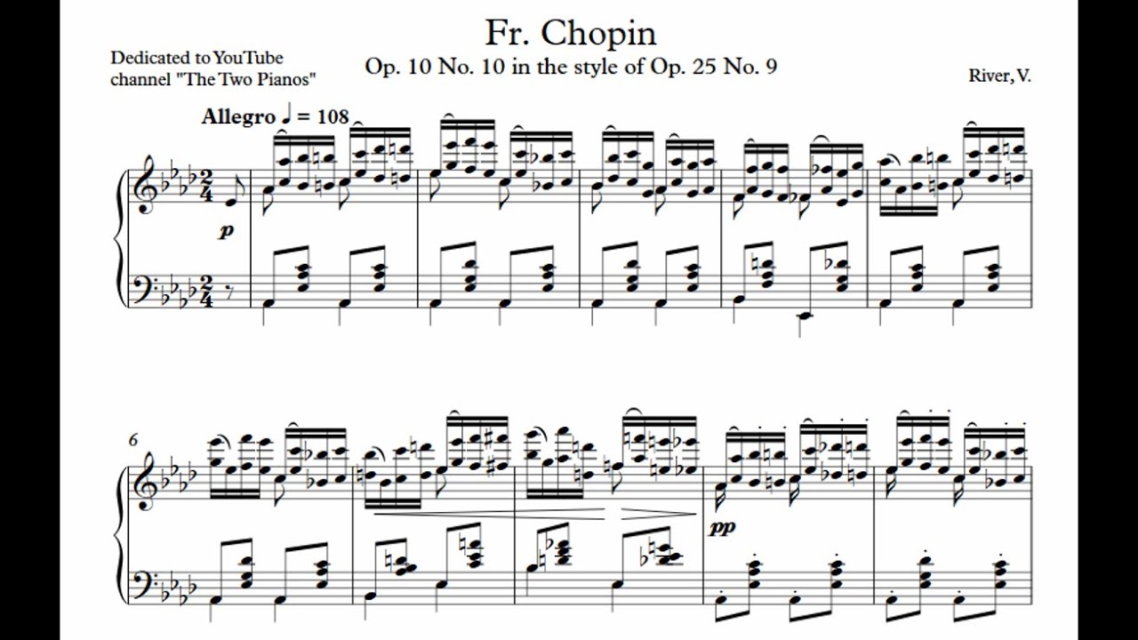 Étude Op. 10 No. 10 but it's in the style of Op. 25 No. 9 - YouTube
